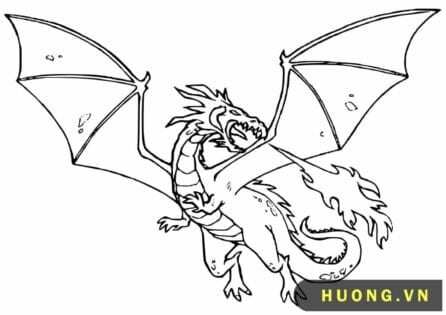 Tuyển chọn tranh tô màu con rồng sinh động dành cho bé