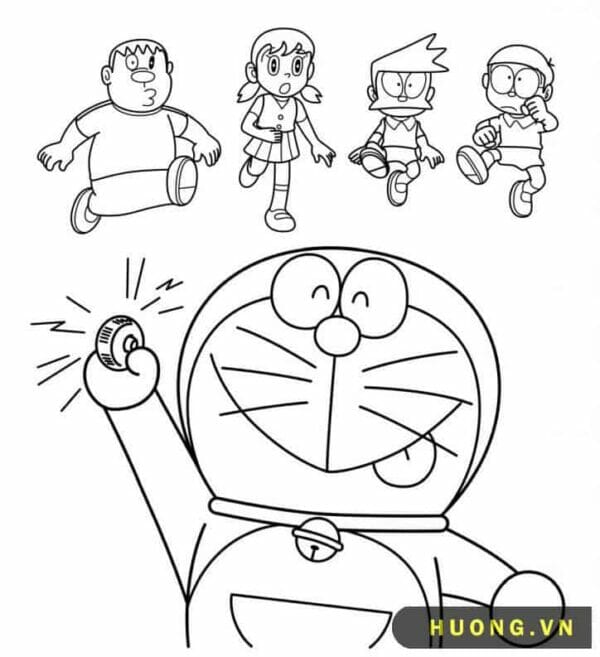 30+ Mẫu tranh tô màu Doremon dễ thương cho bé - Hương.Vn