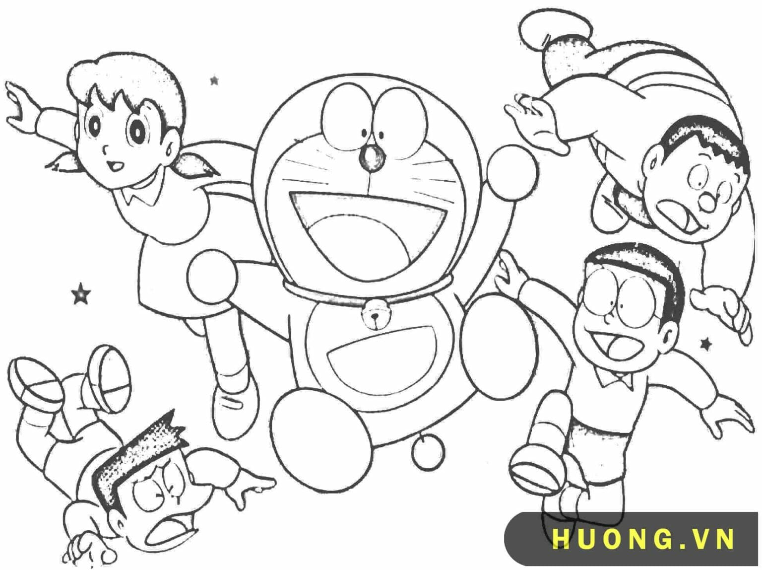 30+ Mẫu tranh tô màu Doremon dễ thương cho bé - Hương.Vn