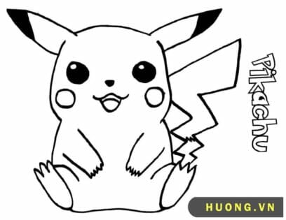 Bộ sưu tập tranh tô màu pikachu dễ thương, đáng yêu nhất cho bé - Hương.Vn