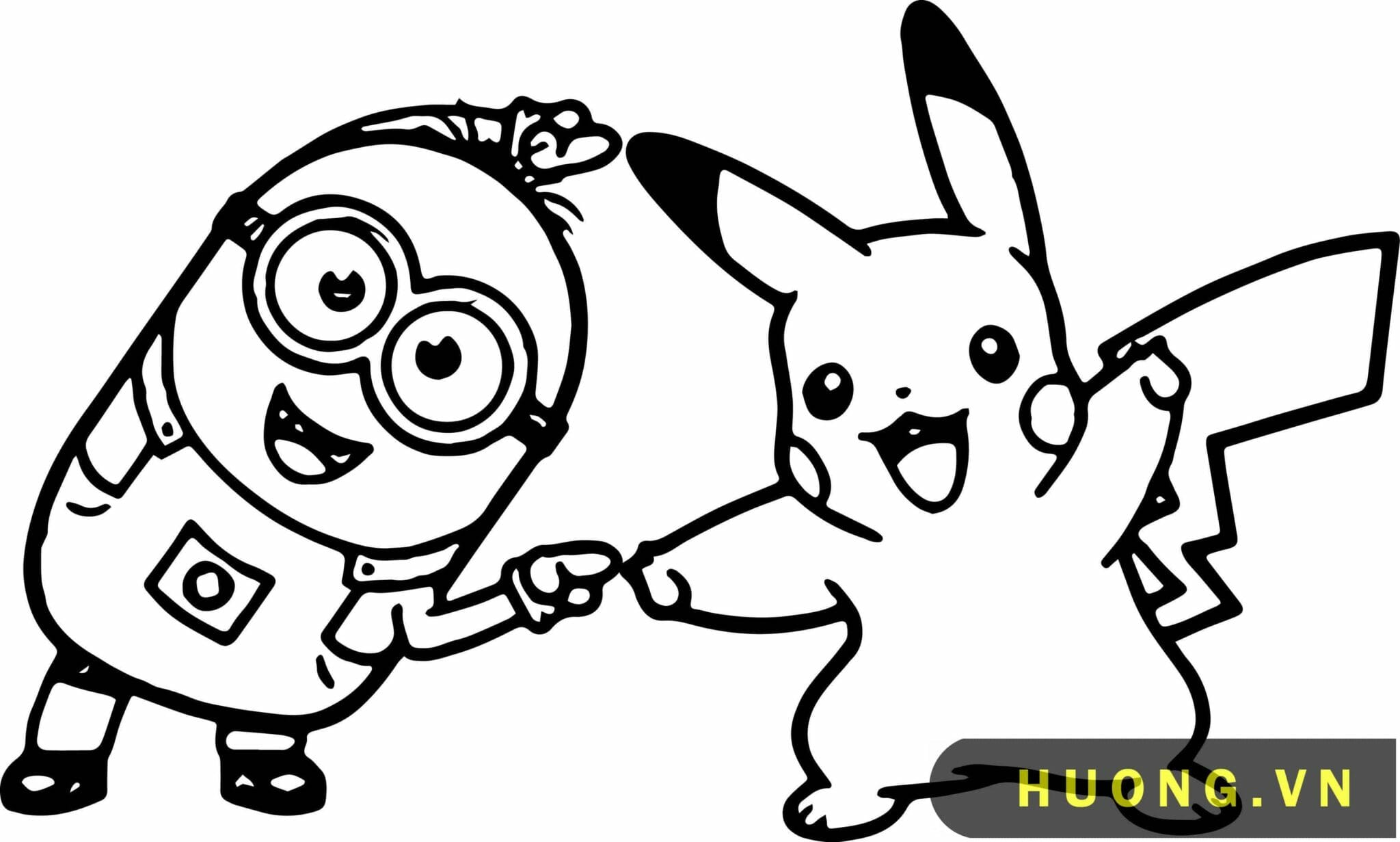 Bộ sưu tập tranh tô màu pikachu dễ thương, đáng yêu nhất cho bé - Hương.Vn