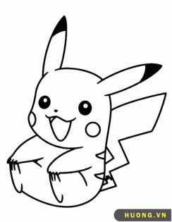 Bộ sưu tập tranh tô màu pikachu dễ thương, đáng yêu nhất cho bé - Hương.Vn